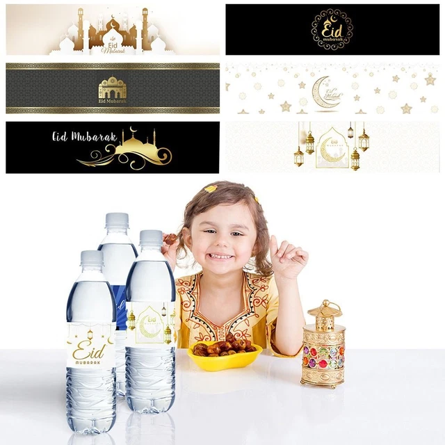 ISLAMIC RAMADAN EID Mubarak Wrapper Stickers Bottle Labels Decorative ...