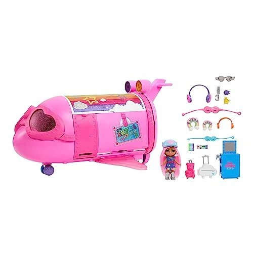 BARBIE EXTRA FLY Jet Playset with Barbie Extra Mini Minis doll ...