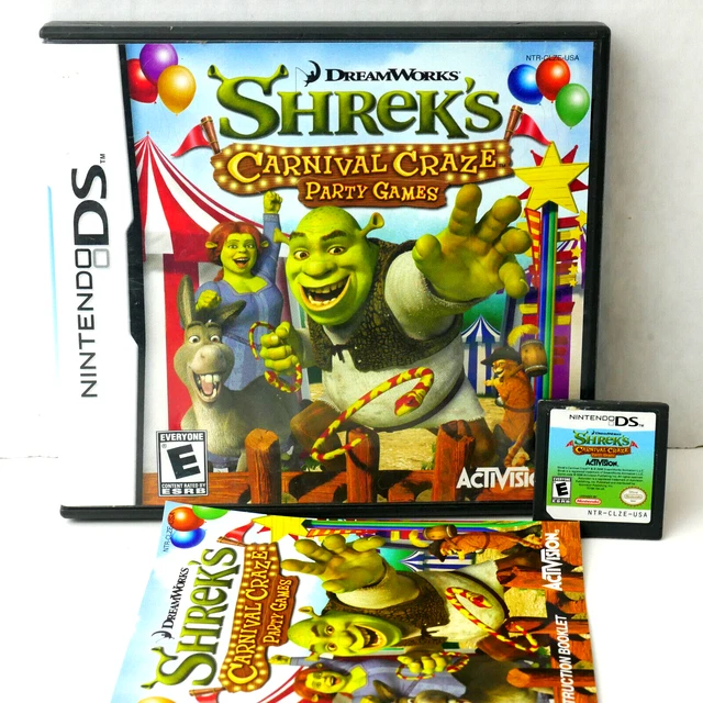 SHREK'S CARNIVAL CRAZE Party Games (Nintendo DS, 2008) Complete with ...