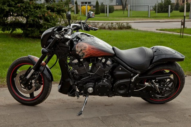 YAMAHA ROAD STAR Warrior Xv1700 Custom Rear Fender $303.23 - PicClick CA