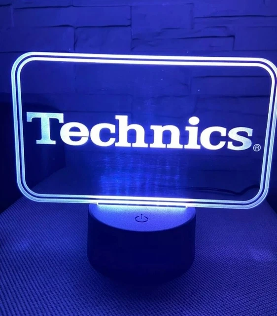TECHNICS LED LIGHT Logo Giradischi lampada amplificatore hi FI mat £42. ...