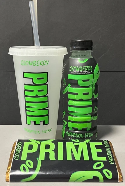 PRIME HYDRATION GLOWBERRY, Glowberry Chocolate Bar & Prime Glowberry ...