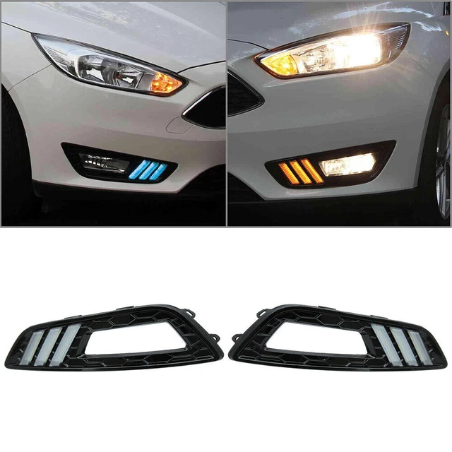 LED DAYTIME RUNNING Lights DRL Muti-Color Lamp Indicator Fit Ford Focus ...