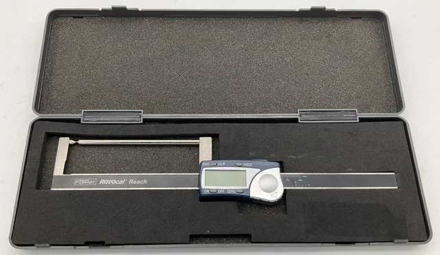 FOWLER ROTOCAL REACH Digital Caliper w/ Case – Depth / Reach Measuring ...