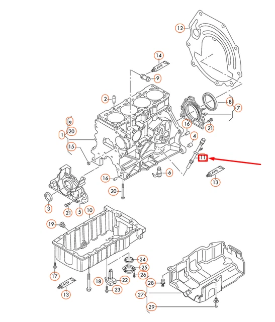 AUDI A4 8K B8 Öl-Öl-Messstab-Rohr 03L115607C NEU ORIGINAL EUR 54,87 ...
