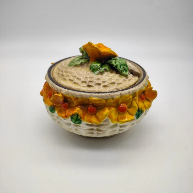 CHARMING ART DECO MARUHON ware sugar/ jam bowl with lid, Japanese ...