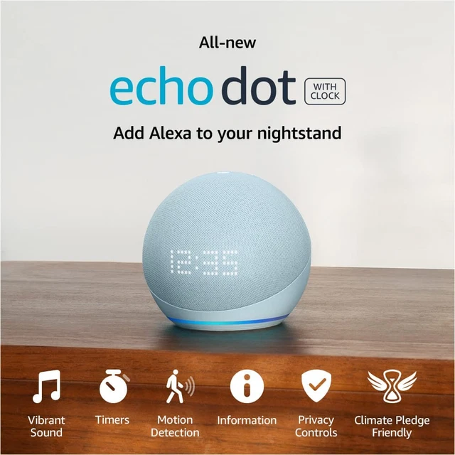 all-new-echo-dot-5th-gen-2022-release-with-clock-smart-speaker