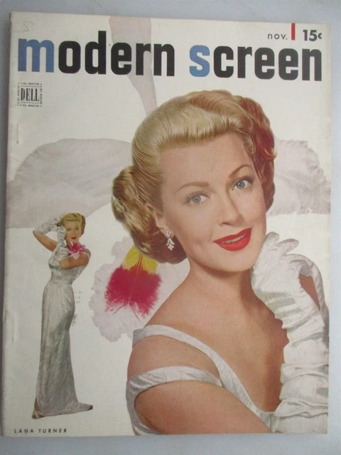 MODERN SCREEN - Movie Fan Magazine - November 1947 Issue Lana Turner ...