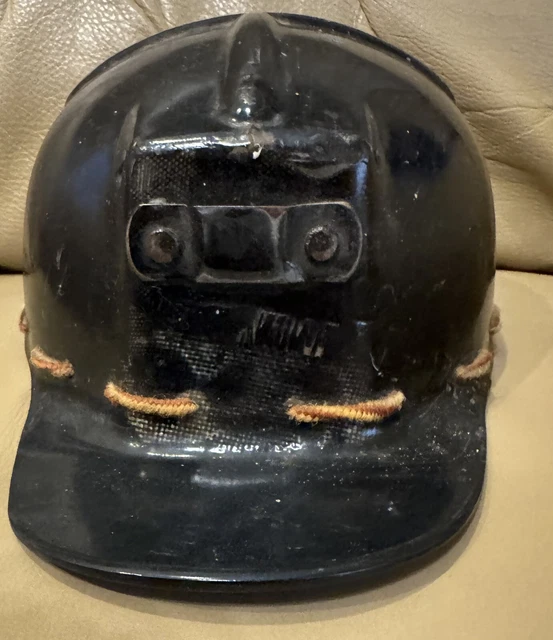 ANTIQUE VINTAGE COAL Miners Mining Hard Hat Helmet FOR Carbide Lamp ...