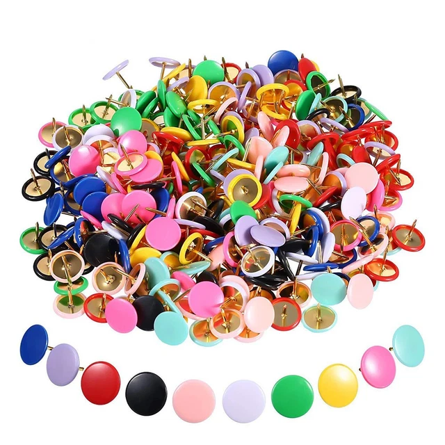 300 PCS DECORATIVE Push Pins Heavy Duty Thumb Tacks Colorful Flat for ...