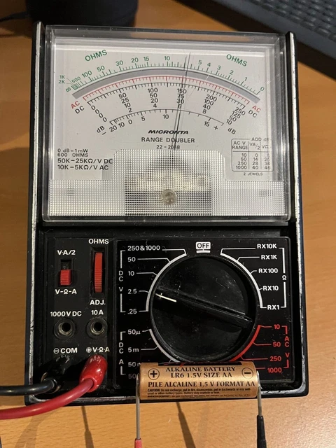 VINTAGE MICRONTA RANGE Doubler Multimeter model 22-204B Tested working ...