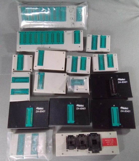 TEXTOOL ZIF SOCKETS Assorted Sizes For Digelec IC Programmer 16 Modules ...