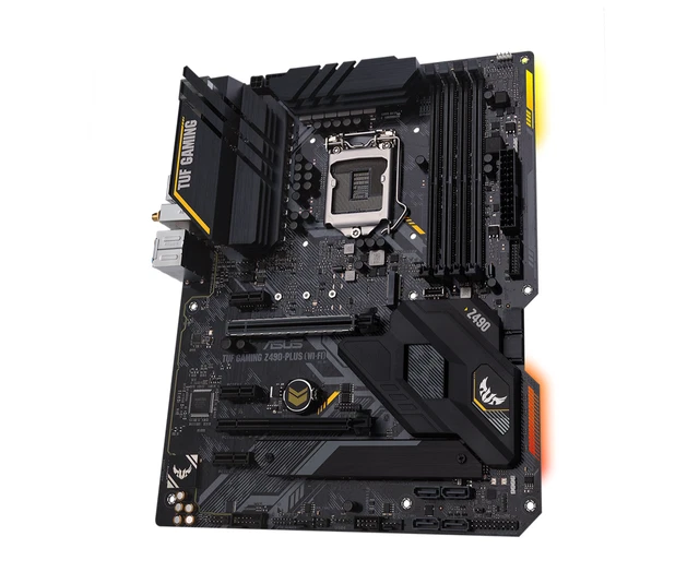 ASUS TUF GAMING Z490-PLUS Wi-Fi Motherboard Intel LGA1200 11/10 Gen ...