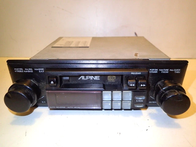 ALPINE MODEL 7400 Car Stereo Cassette AM/FM Radio Vtg. Shaft-Style RARE ...