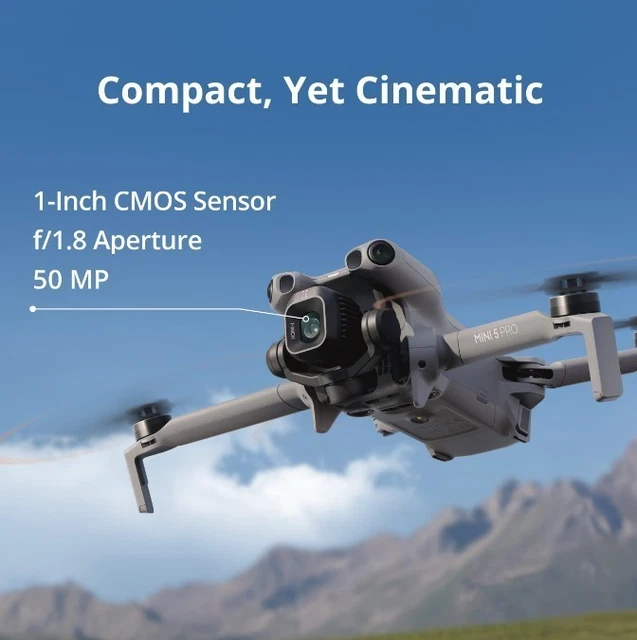DJI MINI 5 Pro Fly More Combo (RC2) 3xBatteries 4K Drone Lightweight ...