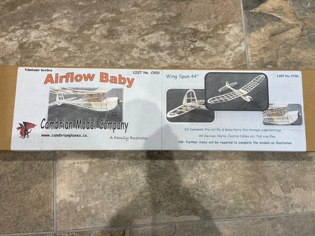 KIT AEREO CAMBRIAN Model Company Airflow bambino RC 44" kit di campata ...