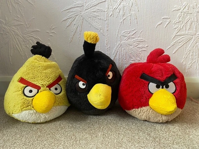 3 X ANGRY birds mobile game bird soft toys £8.00 - PicClick UK