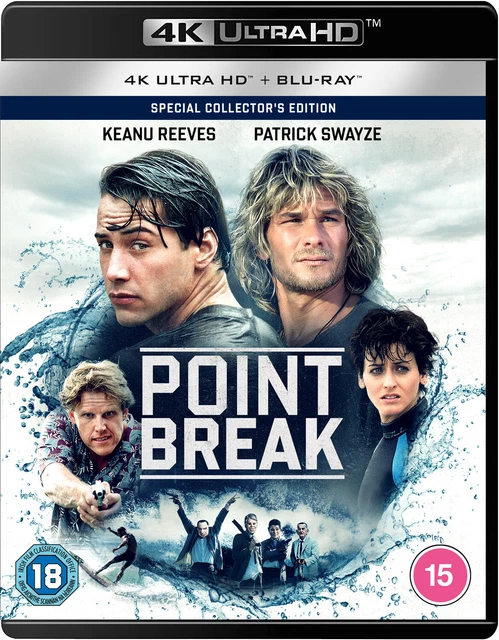 POINT BREAK (4K UHD Blu-ray) Gary Busey Keanu Reeves Lori Petty Patrick ...