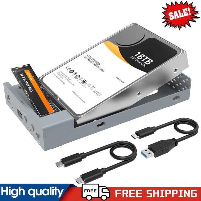 DUAL BAY ENCLOSURE NVME M.2 Duplicator for M.2 NVMe and External SATA ...