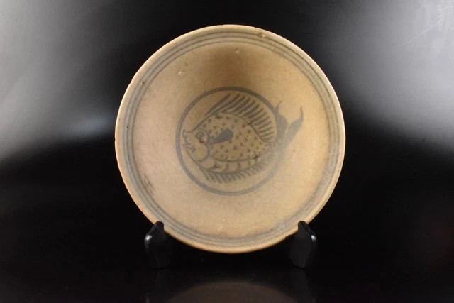 R4503: XF CHINESE White glaze Fish Muffle painting PLATE/dish £49.21 ...