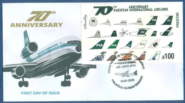 PAKISTAN 2025 MNH Fdc 70 Years Of Pakistan International Airline Pia ...