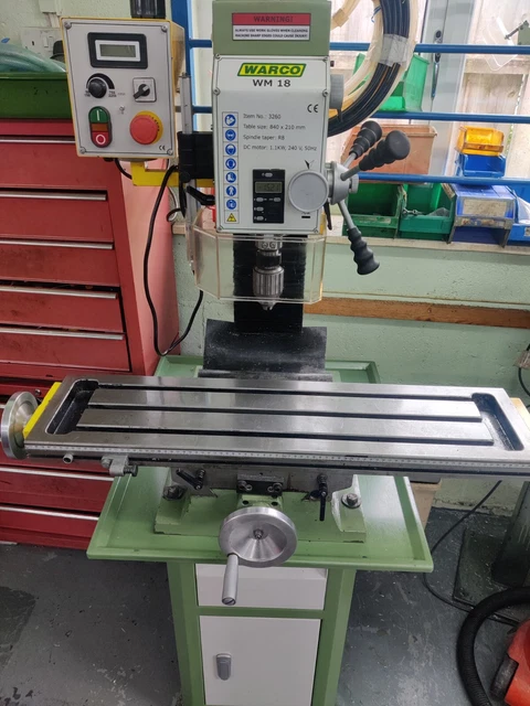 WARCO WM18 MILLING Machine + Stand And Power Feed. £1,800.00 - PicClick UK
