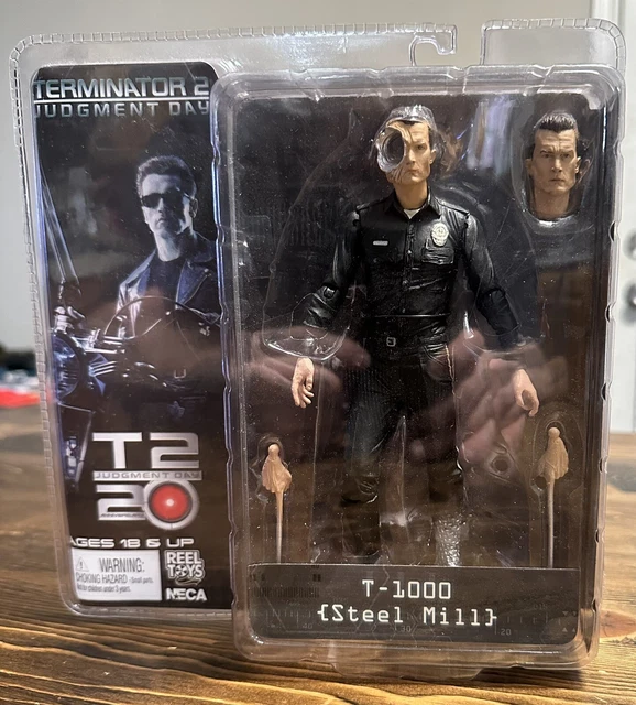 FIGURA TERMINATOR 2 Judgement Day T-1000 {Steel Mill} Reel Toys Neca ...