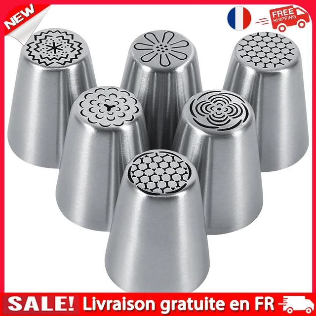 PIPING TIPS SET - Cake Decorating Tools 6 Pack Icing Piping Tips ...
