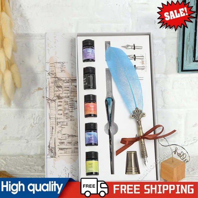 STARRY SKY FOUNTAIN Dip Pen Set Gradient Color Feather Ink Pen (Pearl ...