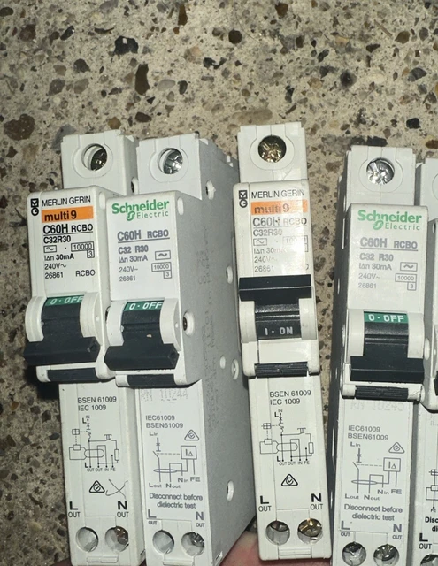 SCHNEIDER MERLIN GERIN multi 9 C60H rcbo C32 R30 £14.68 - PicClick UK