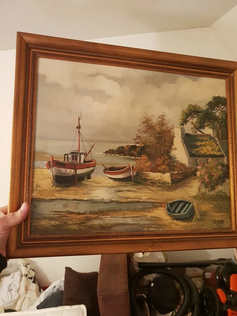 TABLEAU ANCIEN HUILE sur toile signé EUR 600,00 - PicClick FR