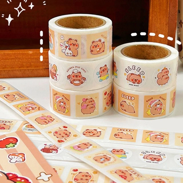 FUNNY CUTE CAPYBARA Stickers Capybara Cartoon Kapibara Adhesive Tape ...