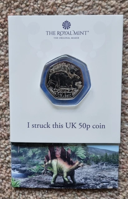 2024 ROYAL MINT SYO Strike Your Own 50p Coin Dinosaur Stegosaurus. £18. ...