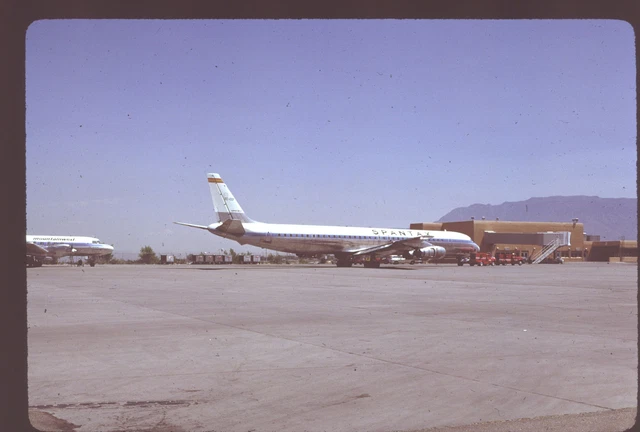 35MM SLIDE SPANTAX Airlines EC-CCF Douglas DC-8-61CF 1973 Original £3. ...