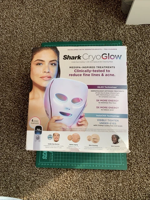 SHARK CRYO GLOW Under Eye Cooling + LED anti-Aging & Skin Clearing Mask ...