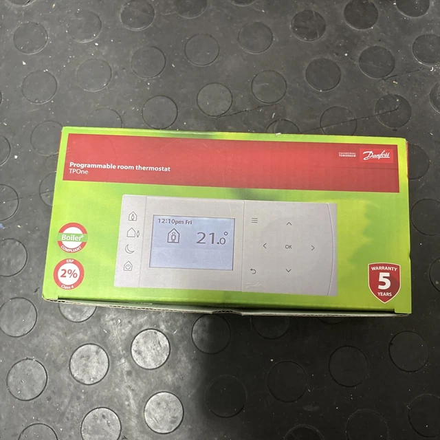DANFOSS TPONE-B BATTERY-POWERED Programmable Room Thermostat £16.13 ...