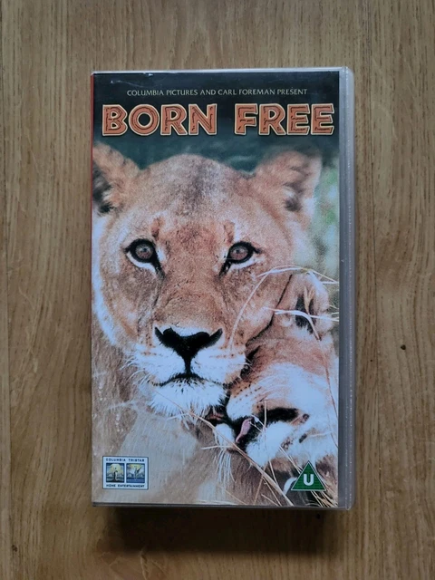 BORN FREE VHS video tape Virginia McKenna lions animals wildlife cats ...
