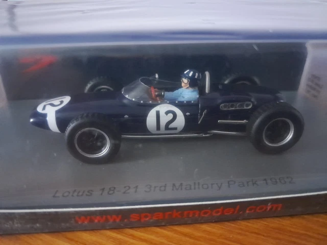 SPARK S7455 LOTUS 18-21 3rd Mallory Park 1962 Graham Hill 1/43 Sealed ...