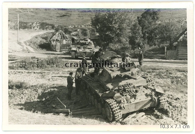 ORIG. FOTO PANZER III Tank der 3.Pz.Div. festgefahren in Weissrussland ...