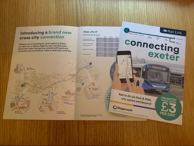 STAGECOACH DEVON: EXETER route 4 Rail Link to Airport Bus Timetable ...