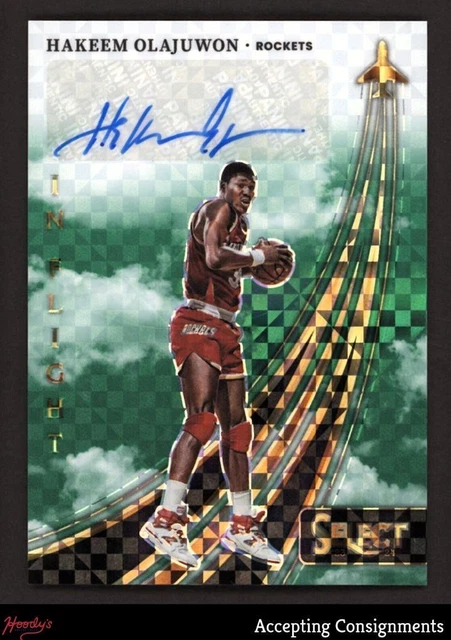 2023-24 SELECT IN Flight Signatures vert Hakeem Olajuwon AUTO 2/5 ...