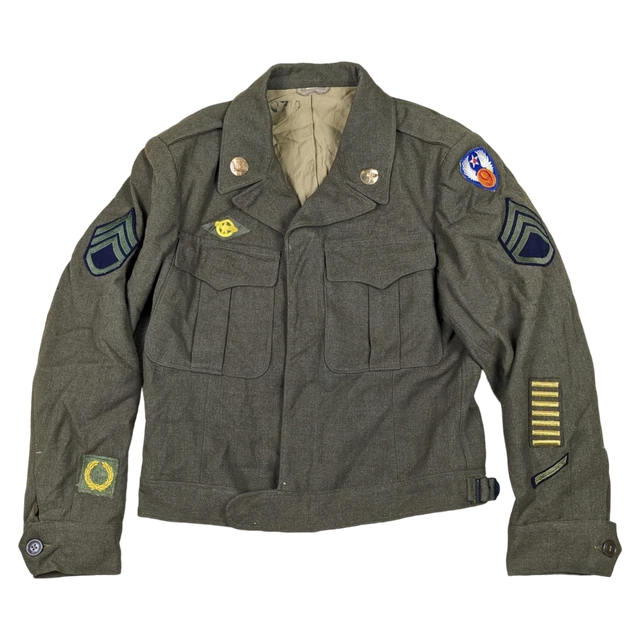 US ARMY JACKET WW2 Ike Battle Dress Air Force Wool Olive 38R £194.95 ...