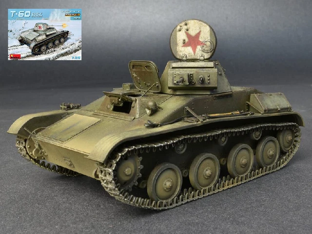 MODEL KIT OF Mount Wagons Armoured Tank Miniart T-60 Early Series Sovie ...