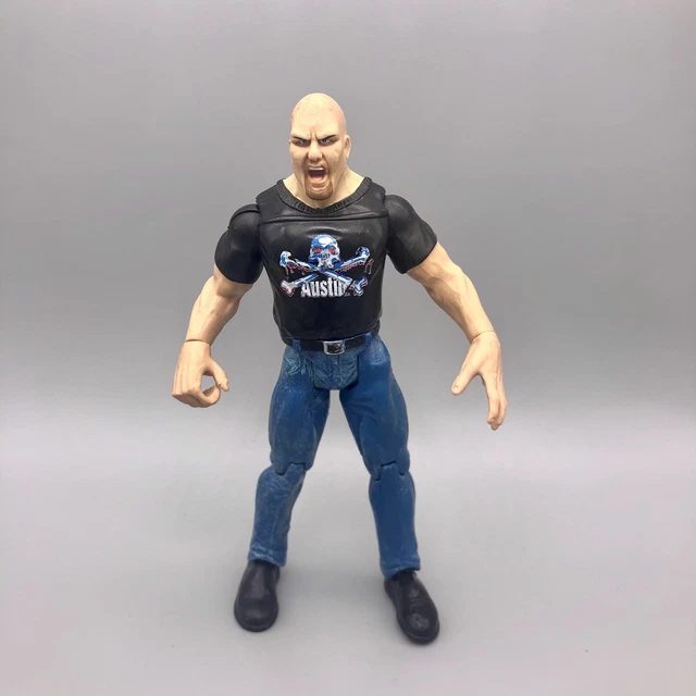 FIGURINE STONE COLD Steve Austin WWF Jakks Titan Tron Live Wrestling ...
