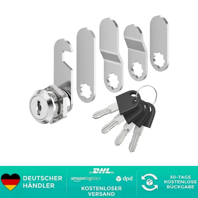 VOCIBO BRIEFKASTENSCHLOSS 4 Schlüssel, Kommt Mit 5 Verschiedene Schlossplatten EUR 10,95 ...