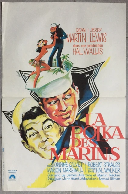 MANIFESTO LA POLKA Dei Marinai Sailor Beware Jerry Lewis Dean Martin 40x60cm EUR 26,50 - PicClick IT