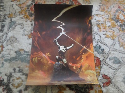 VINTAGE ORIGINAL RARE Frank Frazetta NOS Linen Paper Poster 1966 ...