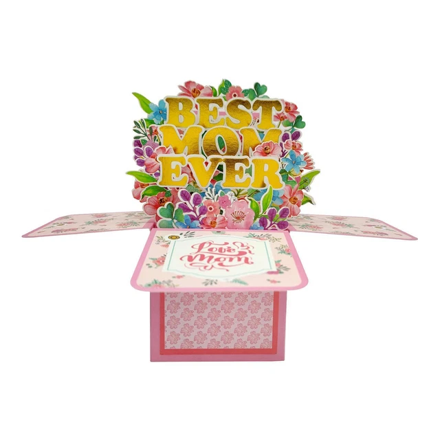 CARTE 3D POUR la fête des mères, cadeau créatif pour la fête des mères, pou EUR 8,46 - PicClick FR