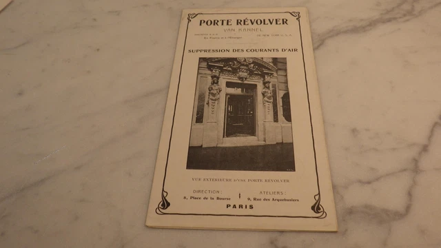 1900.PORTE TOURNANTE REVOLVER Van Kannel (publicité dépliant). EUR 50 ...