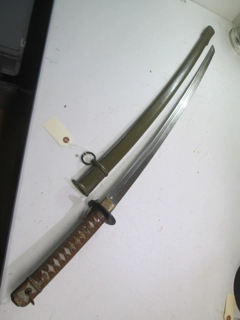 EARLY WW2 JAPANESE NCO OFFICERS SWORD matching numbers on blade ...